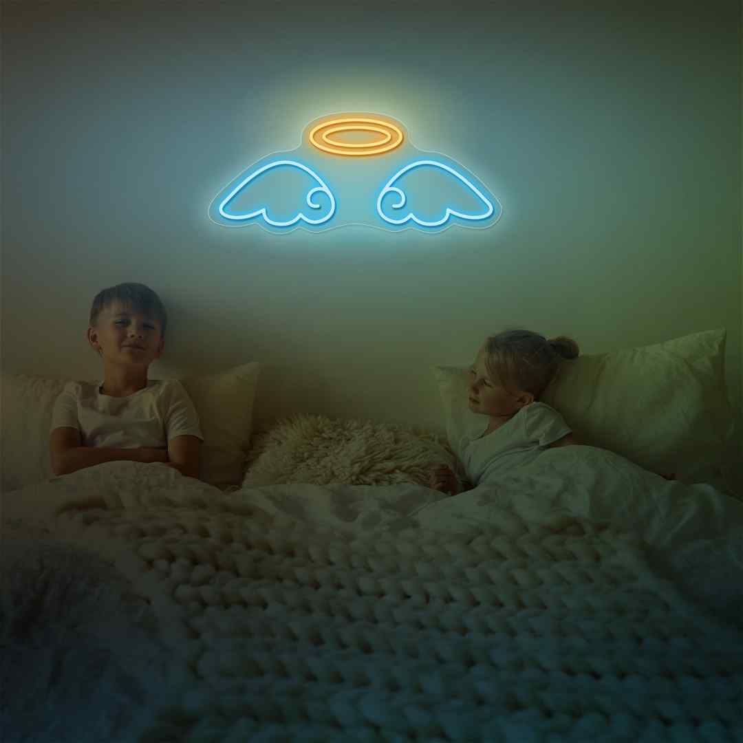 Angels Wings Neon Sign – Add a Touch of Glamour to Your Space