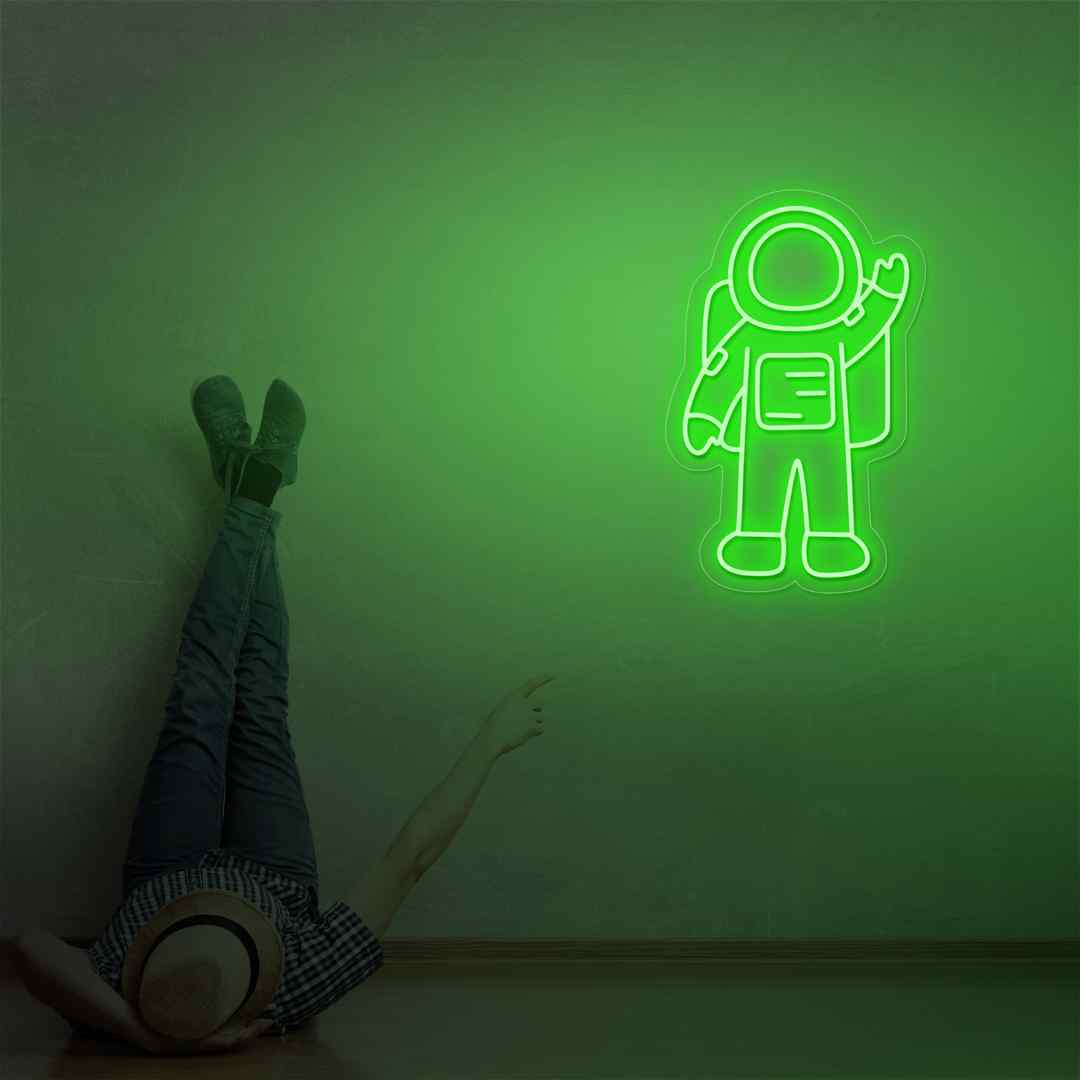 Astronaut Neon Sign | Space-Themed Wall - Neon Marvels